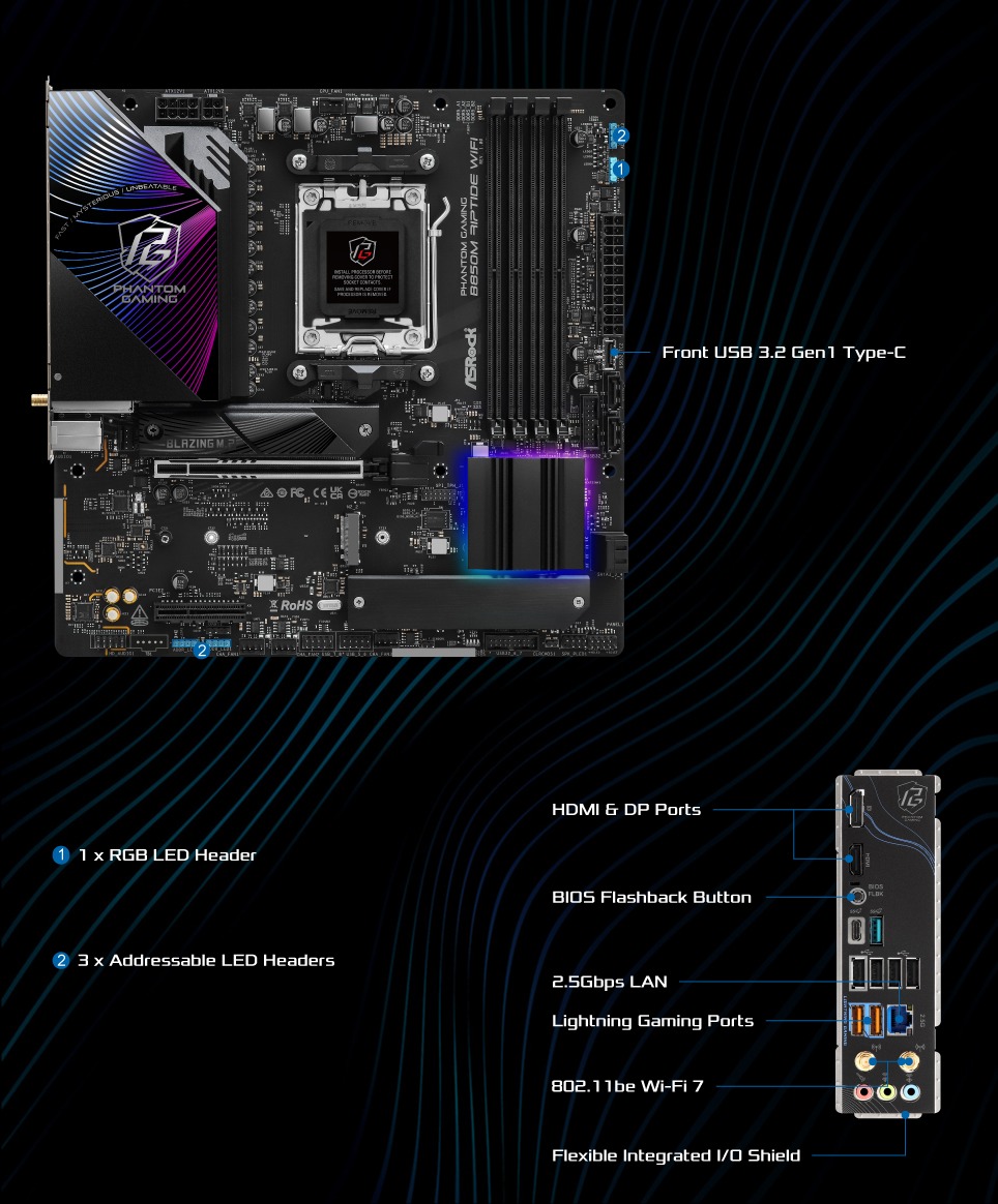 华擎科技 | B850M Riptide WiFi